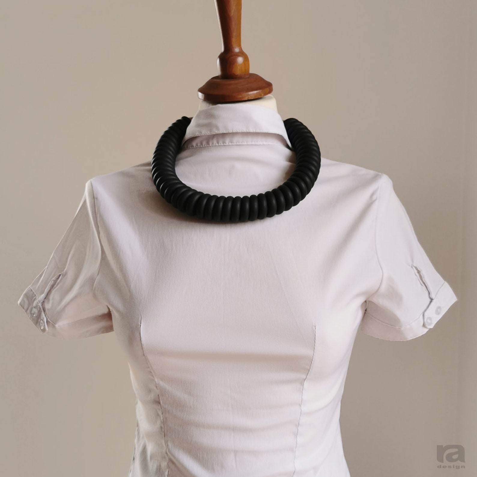 Statement Rubber Choker Necklace, Black Foam Rubber Necklace, Simply ...