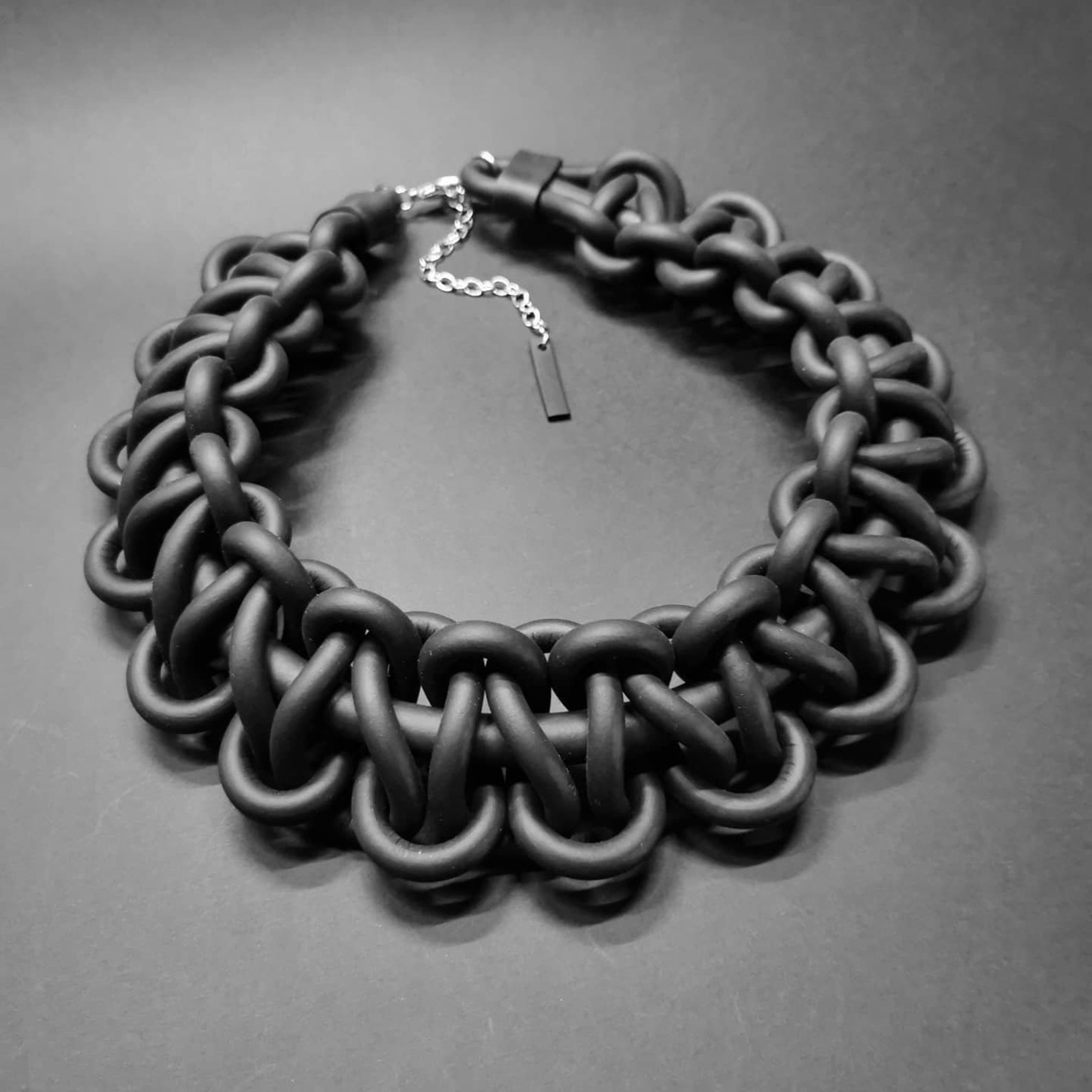 Rubber Necklace, Pret A Porter, Macrame Jewelry, Fashion Design, Black ...