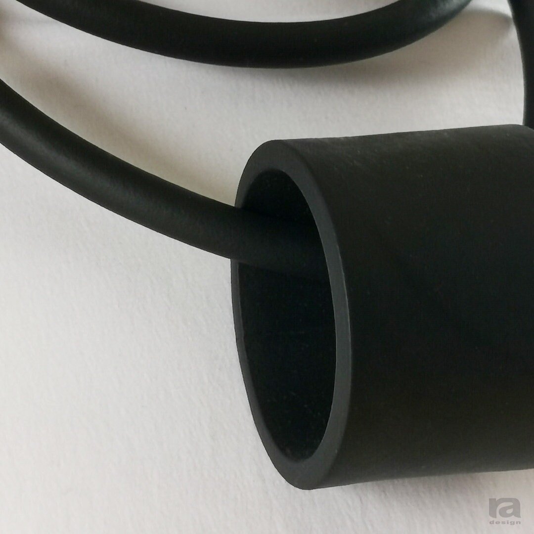 Black Foam Rubber Necklace Designers Necklace Art Jewelry - Etsy