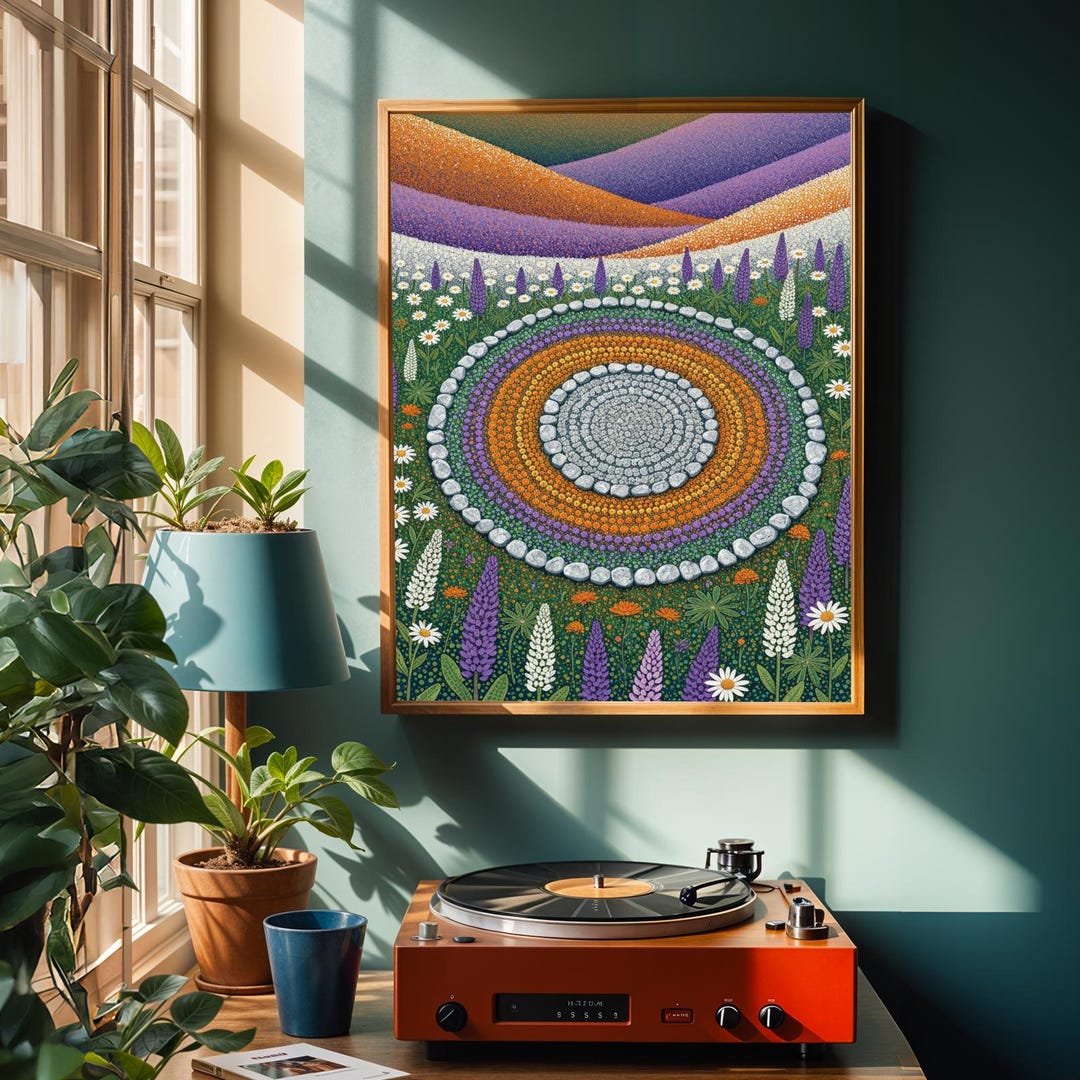 Polka Dots Phantom Art Print – Abstract Circles, Mixed Media, Floral ...