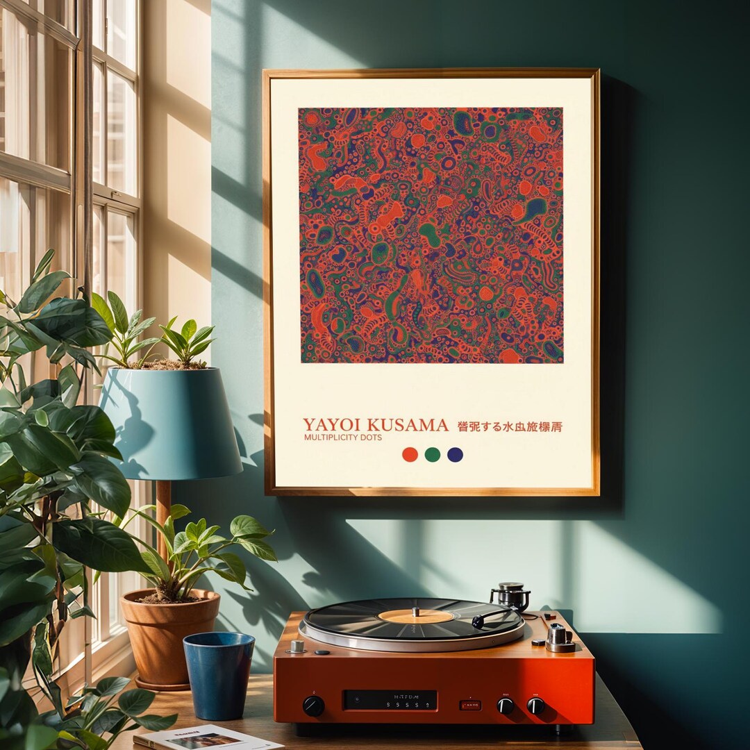 Multiplicity Dots Art Print – Kusama Style, Red Green Blue Dots - Etsy