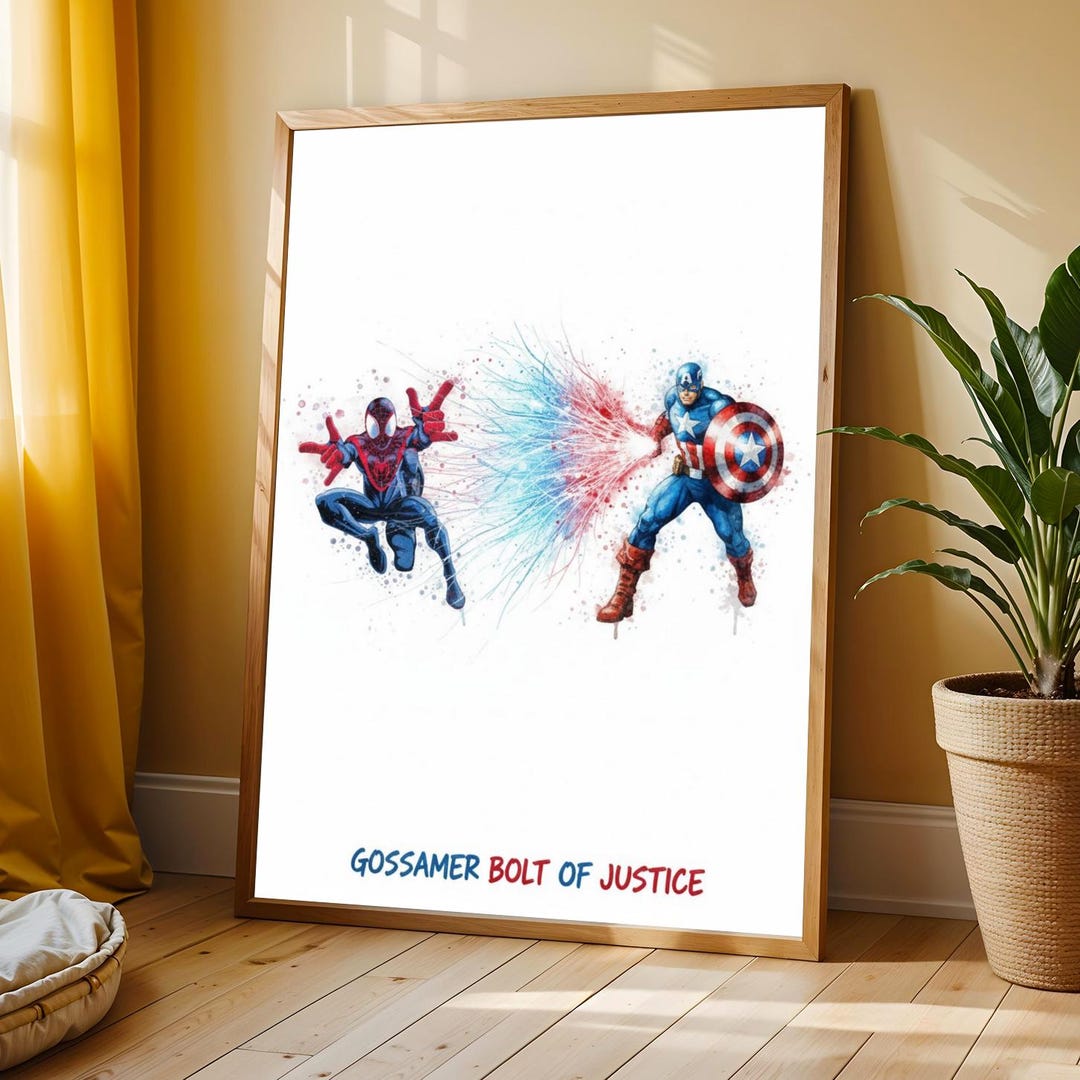 Superhero Pop Art Poster – Spider-man & Captain America Comic Print - Etsy