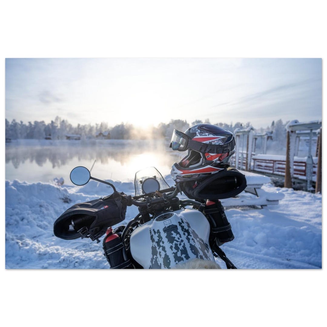Royal Enfield Himalayan 450 Poster - Stunning Snowy Scene on Semi-gloss ...