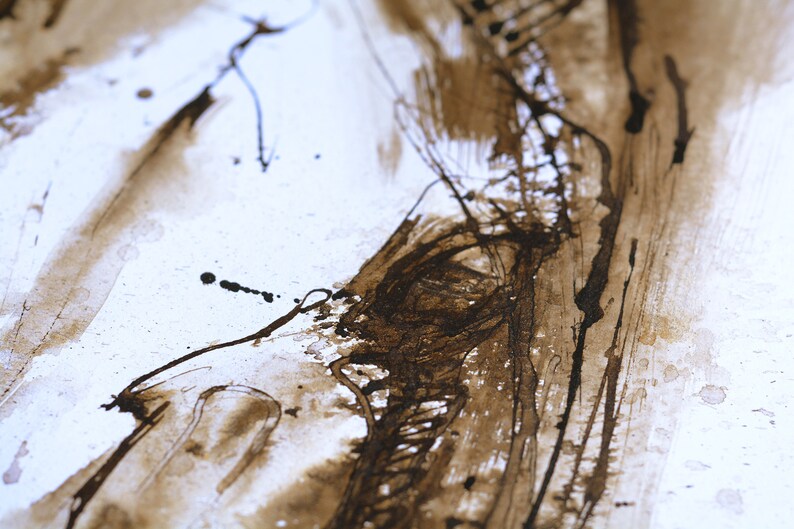 Sepia Ink Painting of a Horse Head on Paper a Contemporary Original ...
