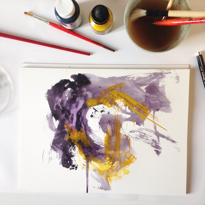 Original Acrylic Ink and Pen Painting of a Horse in Motion | Etsy