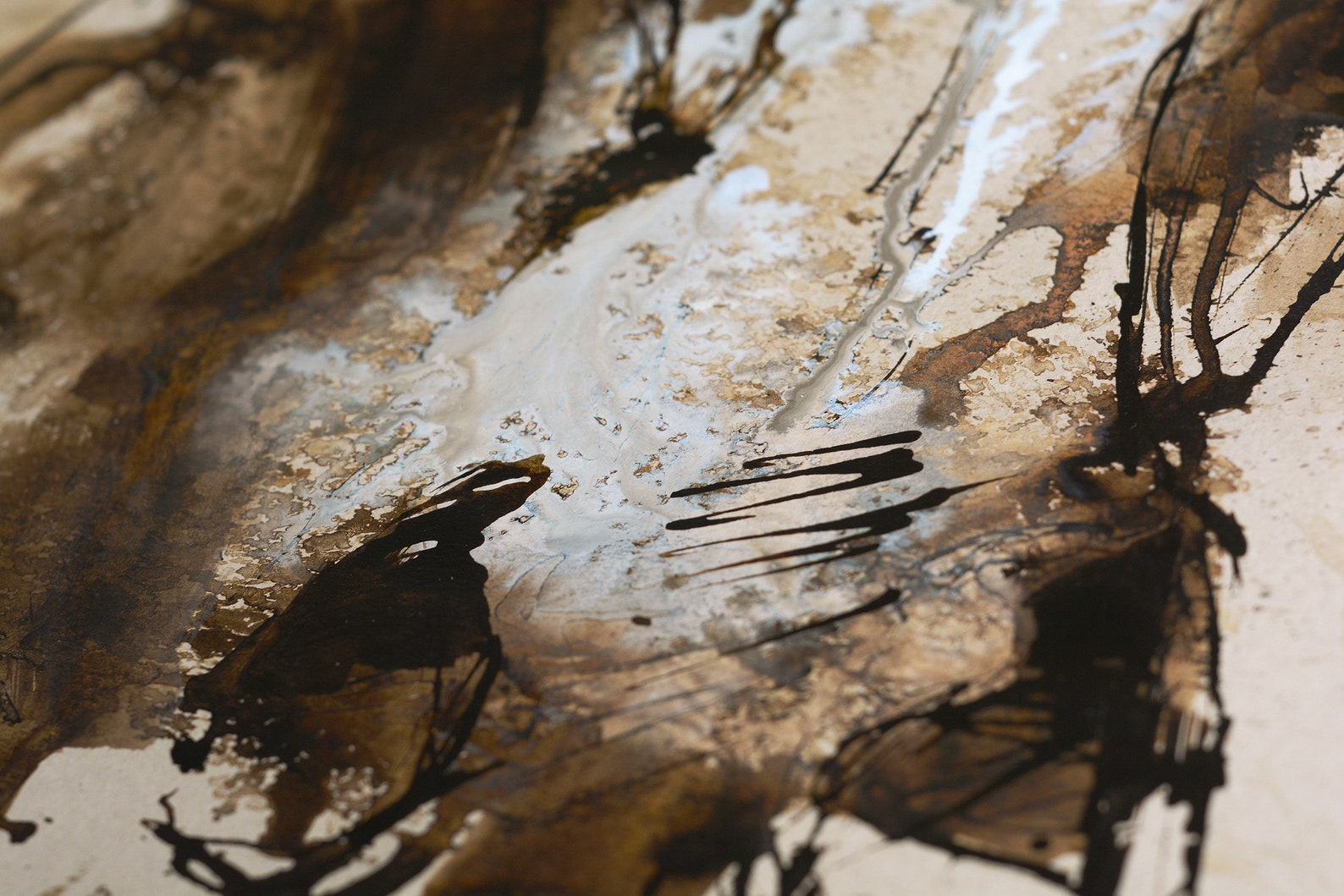Sepia Ink Painting of a Horse Head on Paper a Contemporary Original ...
