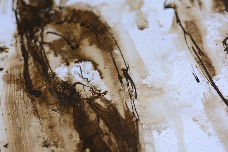 Sepia Ink Painting of a Horse Head on Paper a Contemporary Original ...