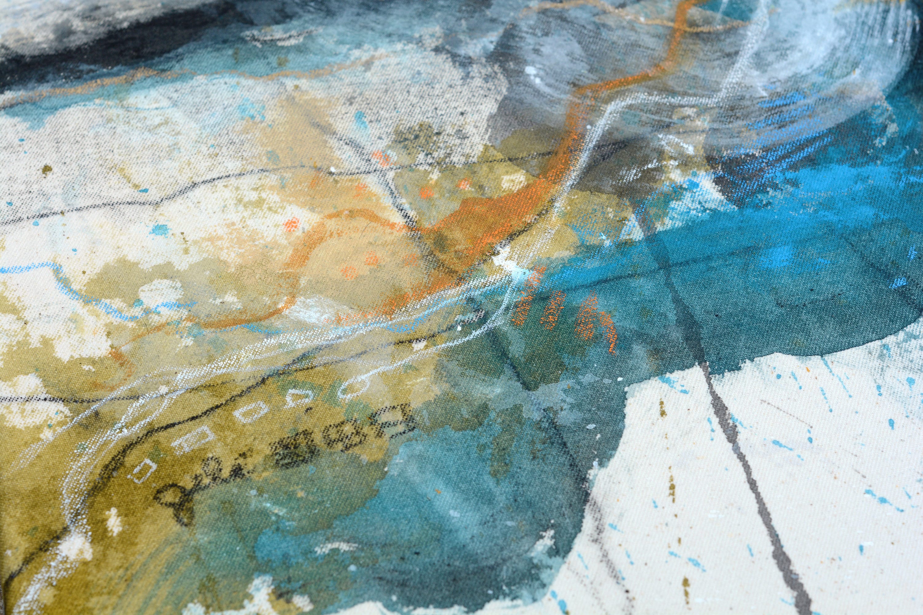 Contemporary Original Fine Art Mixed Media Abstract Painting All About ...