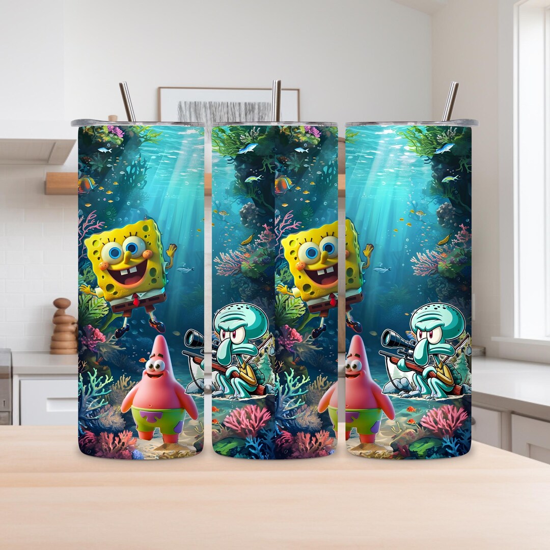 Sponge-inspired Tumbler Wrap | 20oz Skinny Tumbler PNG - Etsy