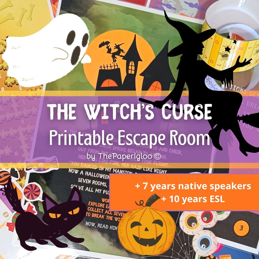 The Witch’s Curse – Printable Halloween Escape Room Game for Kids ...