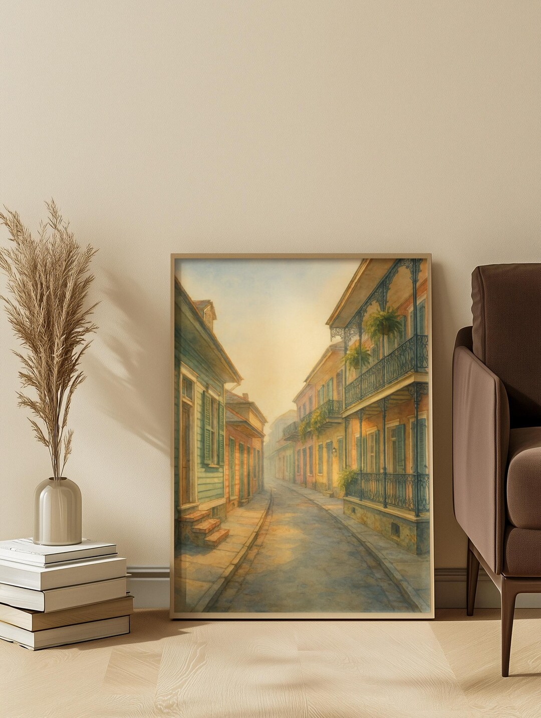 New Orleans French Quarter Watercolor Print | Creole Architecture ...