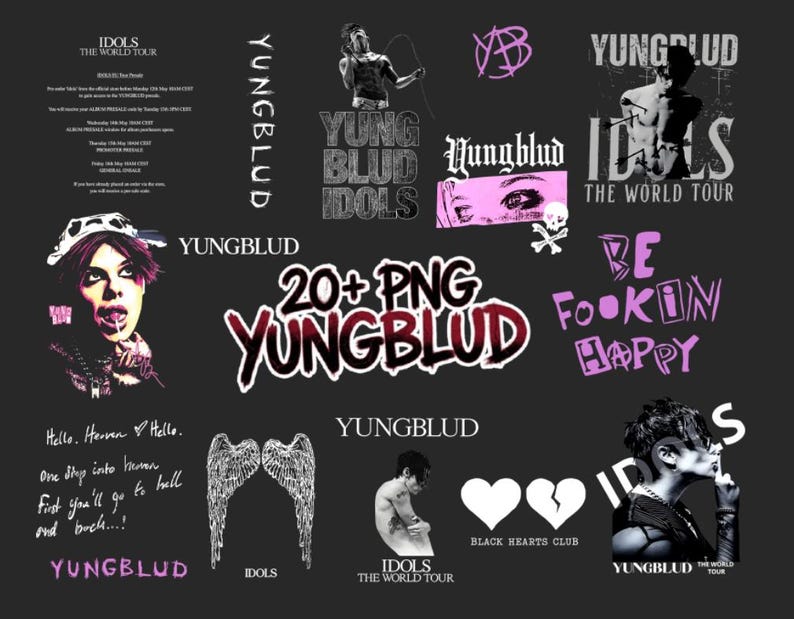 20+ Yungblud 2025 2026 Tour PNG Bundle, Tour Merch Png, Official ...
