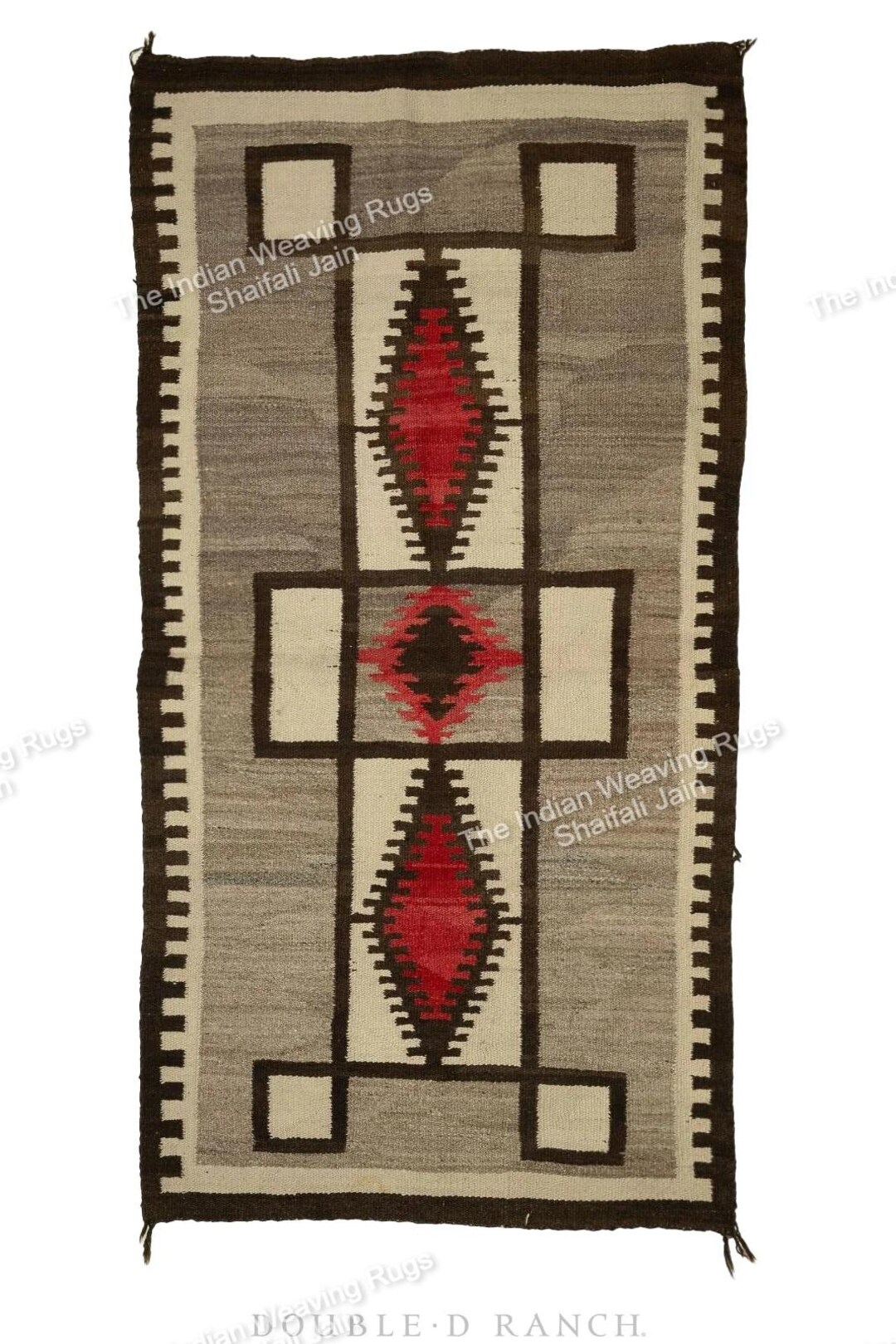 3x6 Handwoven Wool Navajo Rug Southwestern Pattern Wall Hanging Rug Two ...