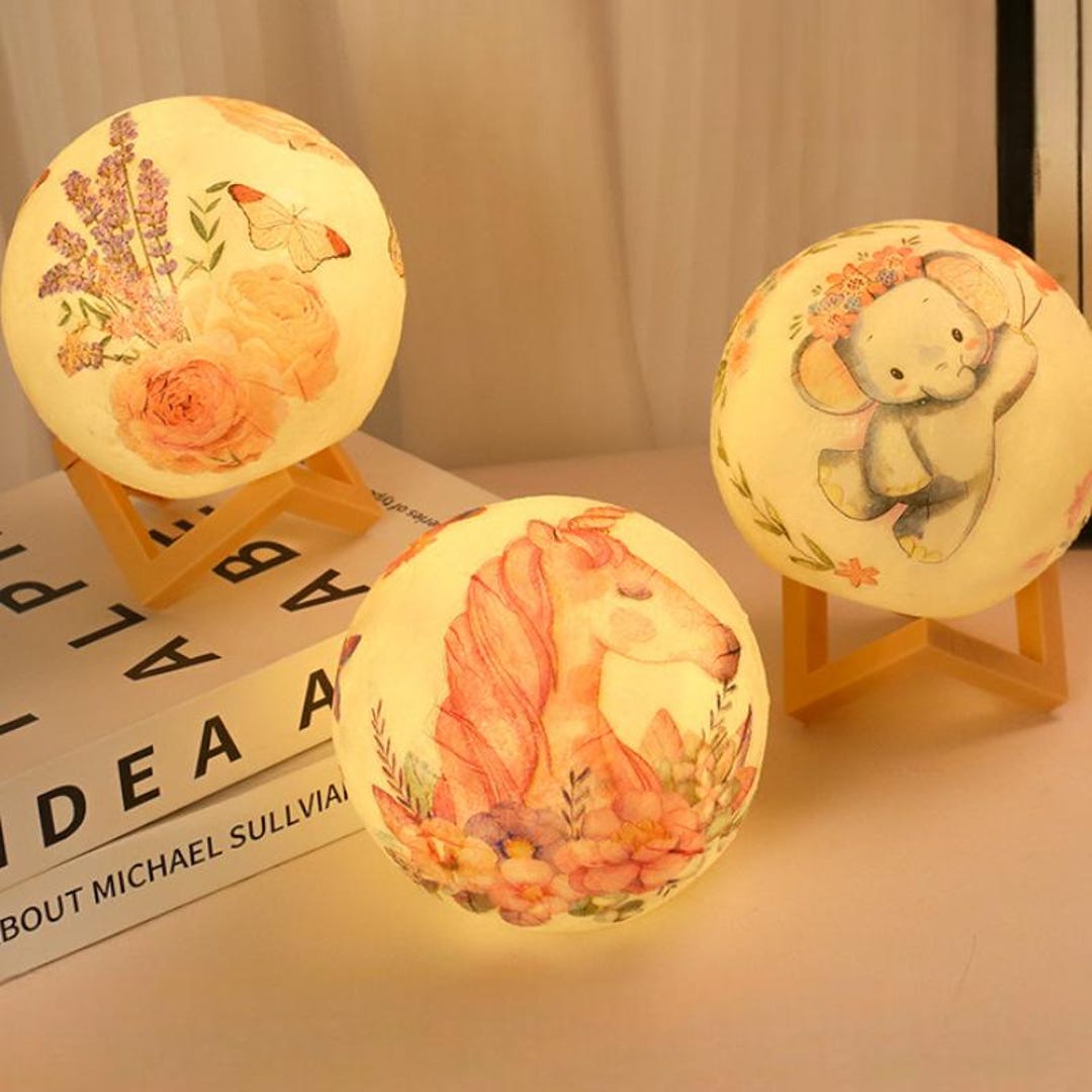 DIY Moon Night Light – 12cm Creative Planet Lamp Kit for Kids & Adults ...
