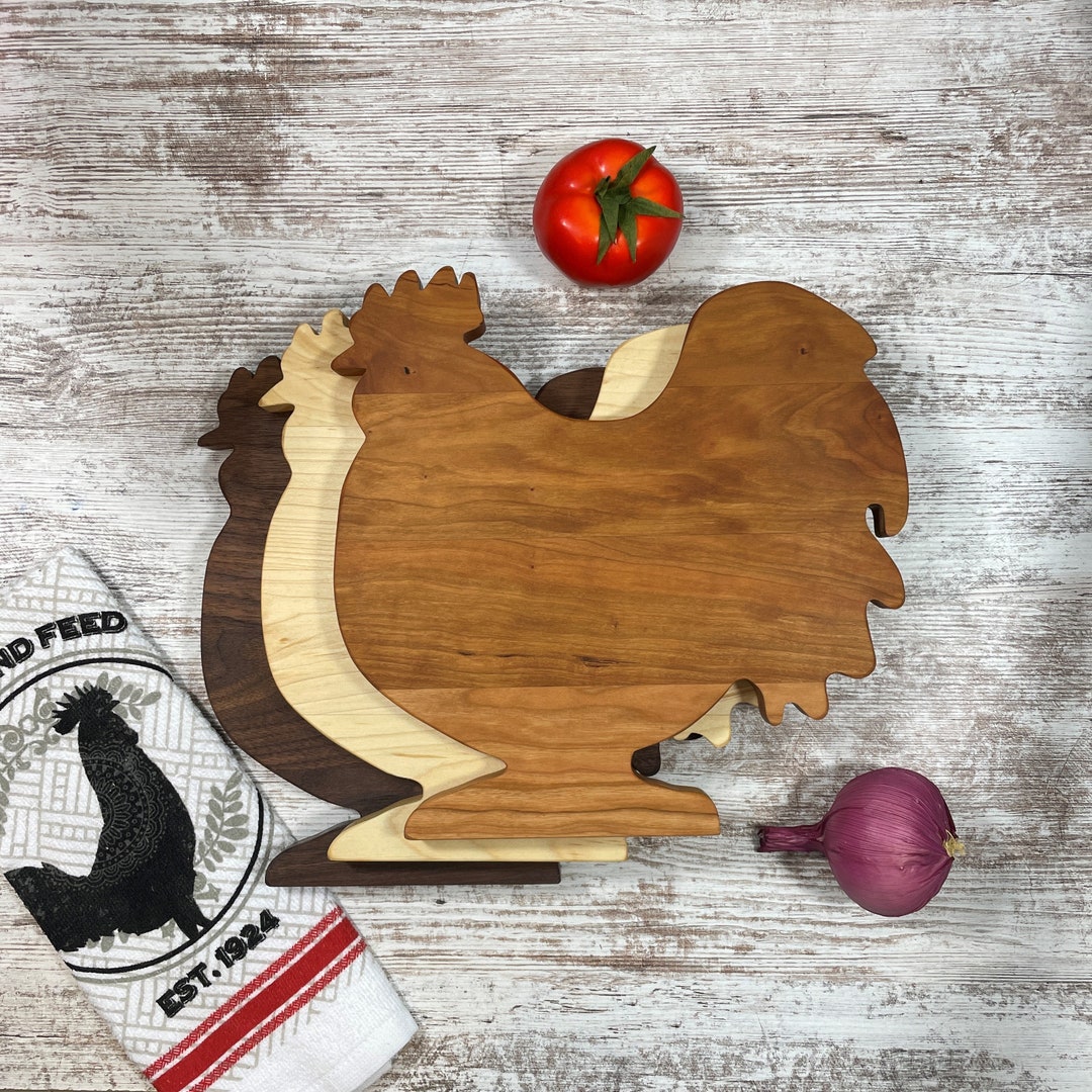 Handmade Rooster Cutting Board: Laminated Hardwood Cheese Board - Etsy