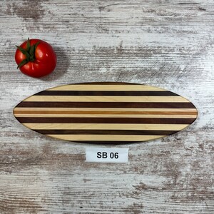 Handcrafted Surfboard Cutting Board: Cherry, Maple, Walnut - Etsy Australia
