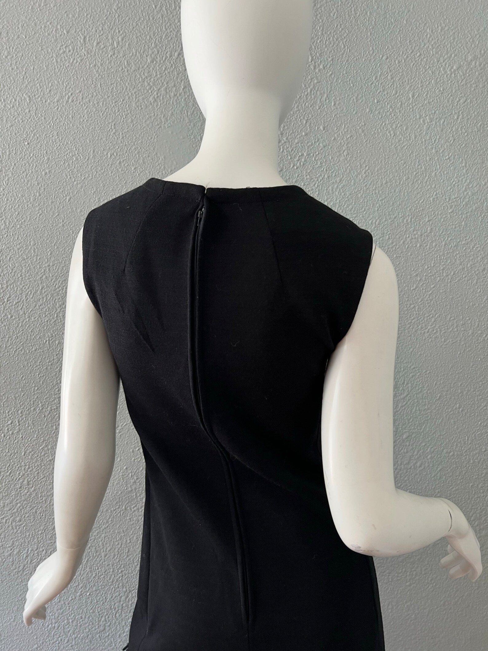 Vintage 60s Black Mod LILLI ANN Knit Yarn Trim Wool Party Dress S - Etsy