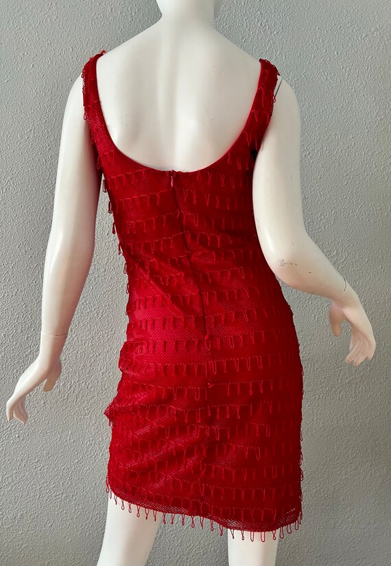 Vintage Red Fringe FREDERICK'S of HOLLYWOOD Flapper M… - Gem