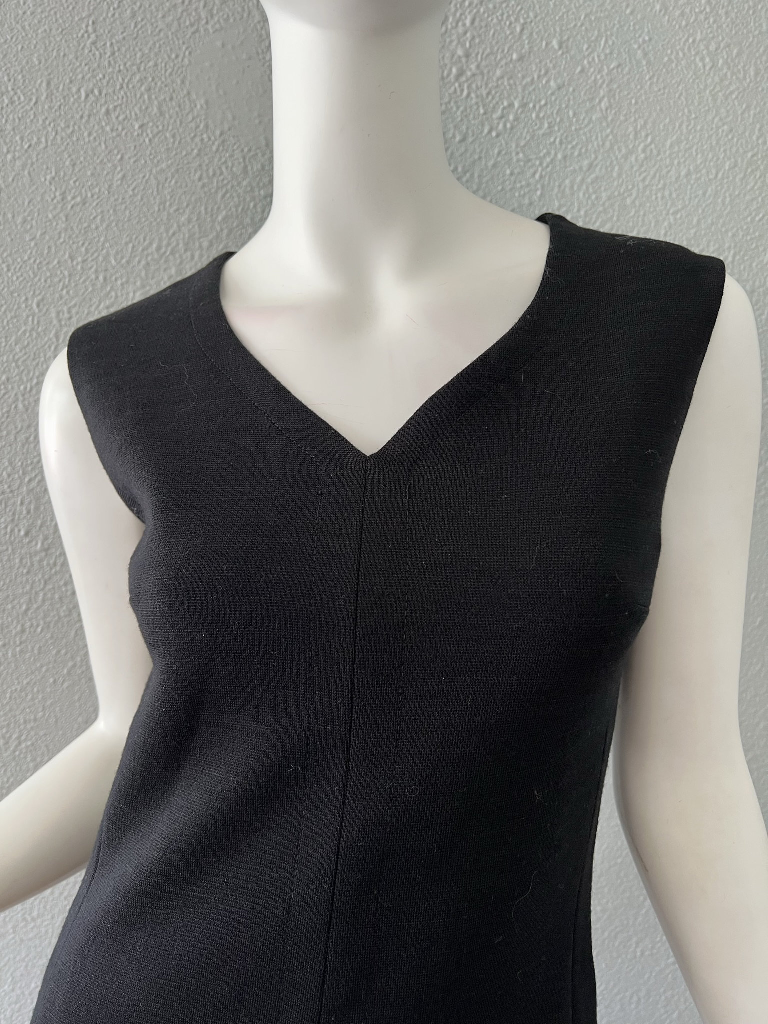 Vintage 60s Black Mod LILLI ANN Knit Yarn Trim Wool Party Dress S - Etsy