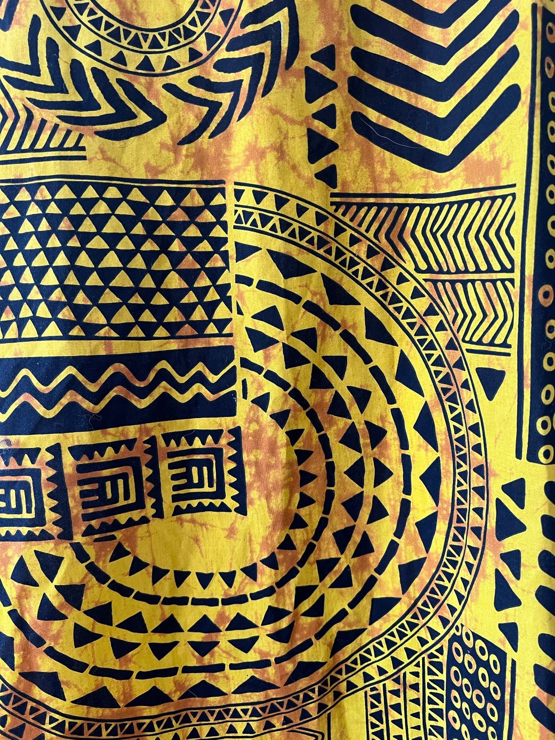 Vintage Yellow Tribal African Ethnic MUMU Cotton Summer Dress M - Etsy