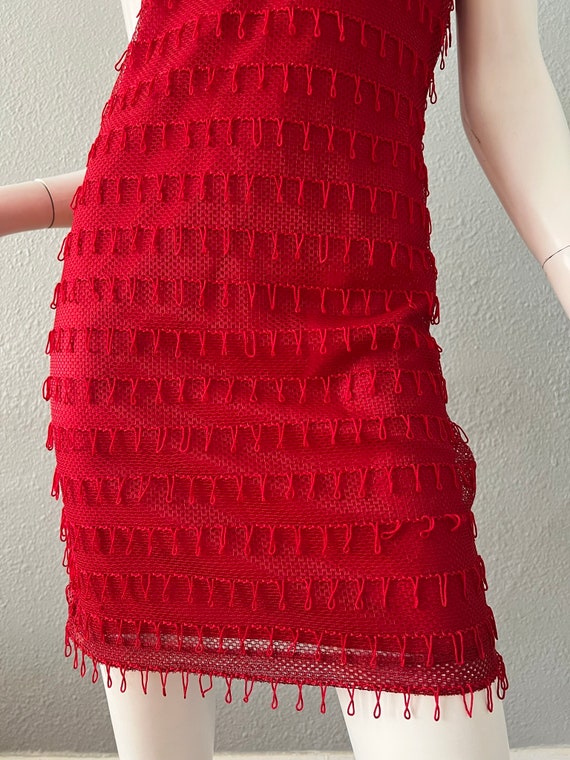 Vintage Red Fringe FREDERICK'S of HOLLYWOOD Flapper M… - Gem