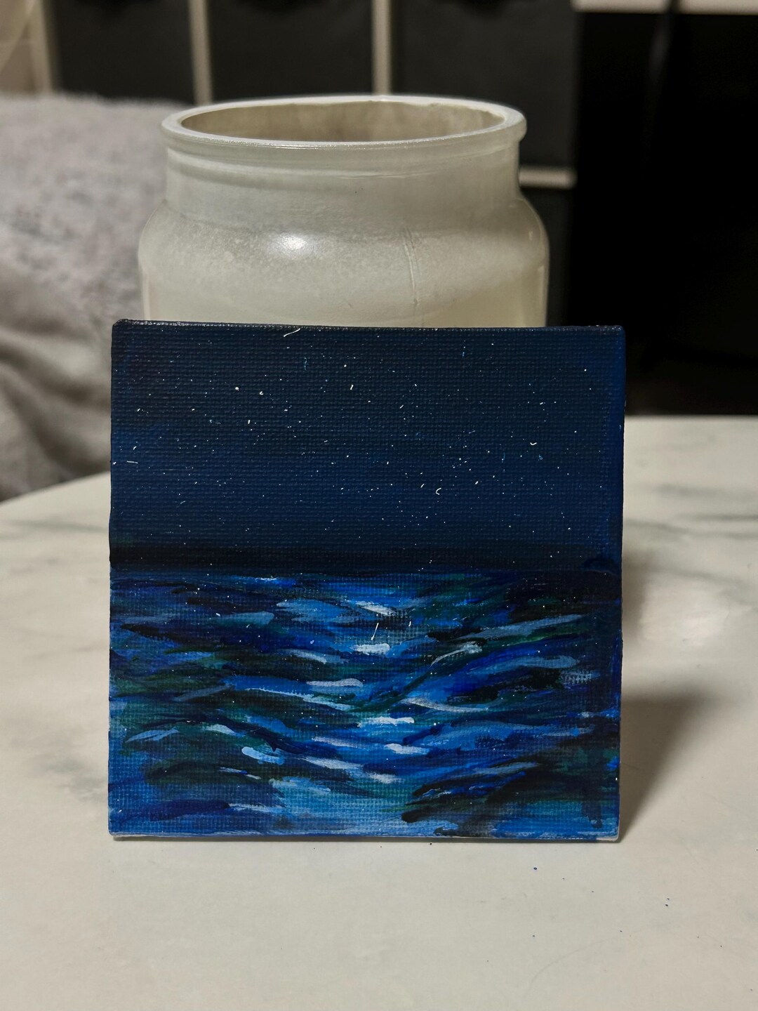 Silent Sea - Mini tableau océan - Peint à la main - Etsy France