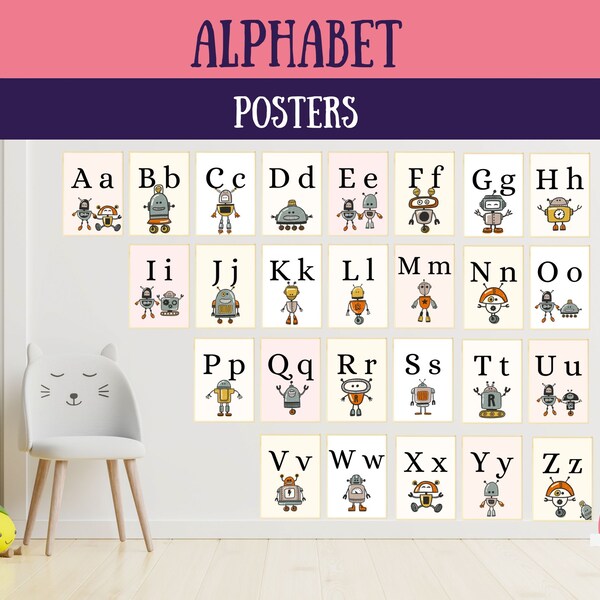 Robot Alphabet - Etsy