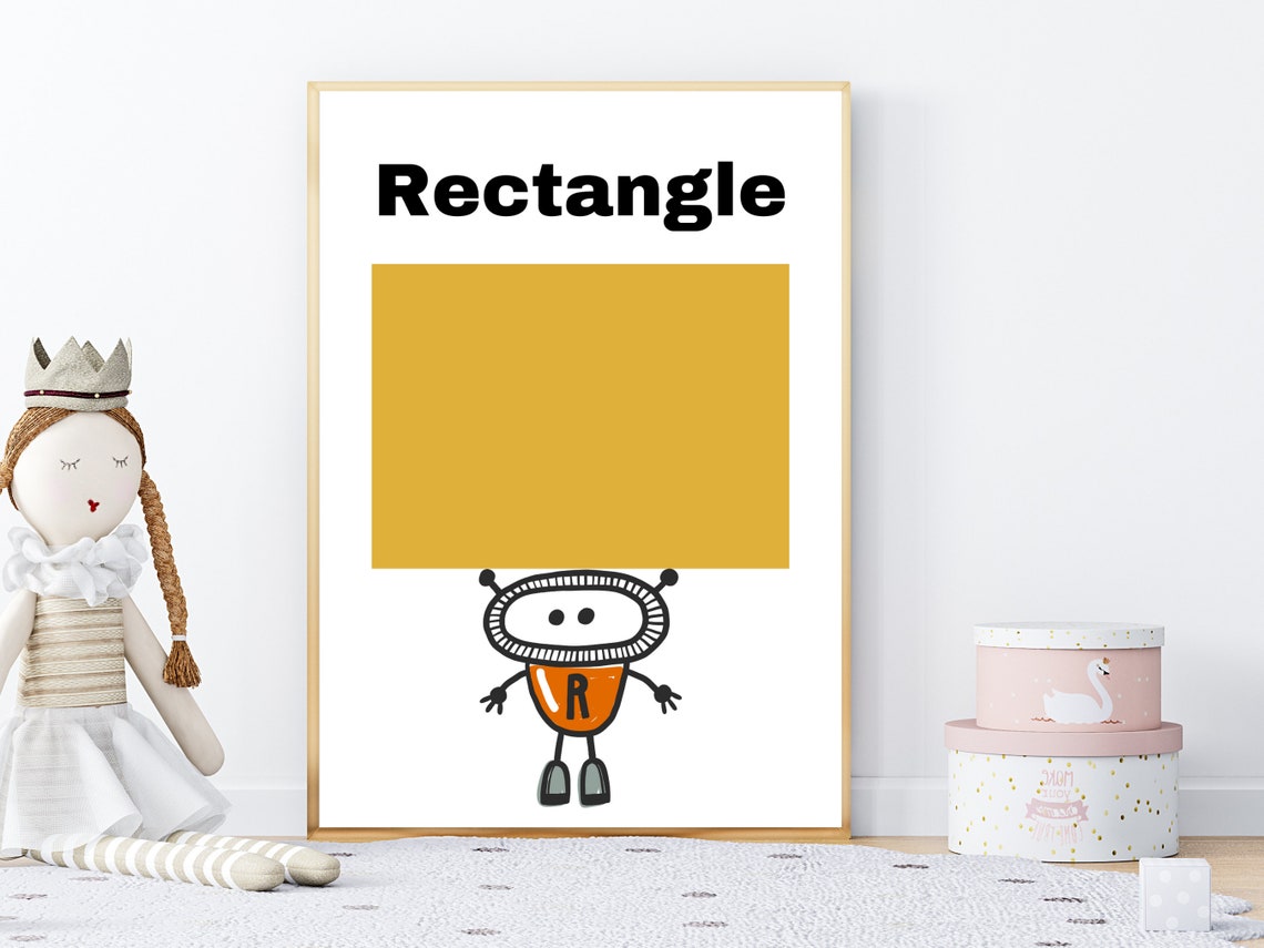 Shapes Poster, Preschool Materials, Homeschool Printables, Robot ...