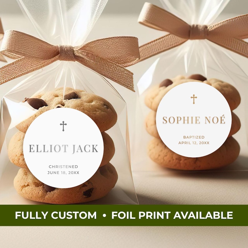 Custom Baptism Stickers | Personalized Baptism Favors | Christening ...