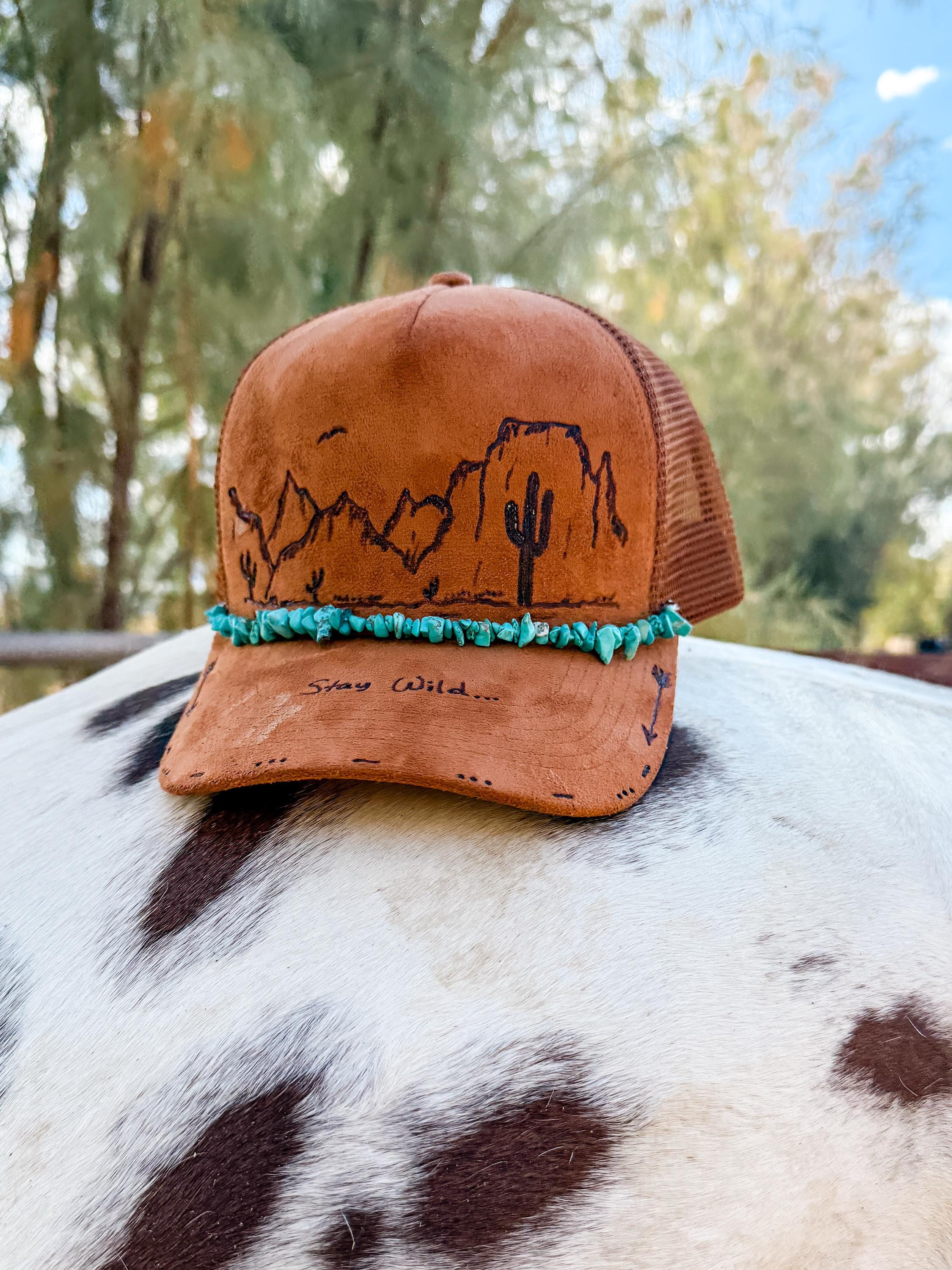 Desert Stay Wild Custom Burned Hat - Etsy