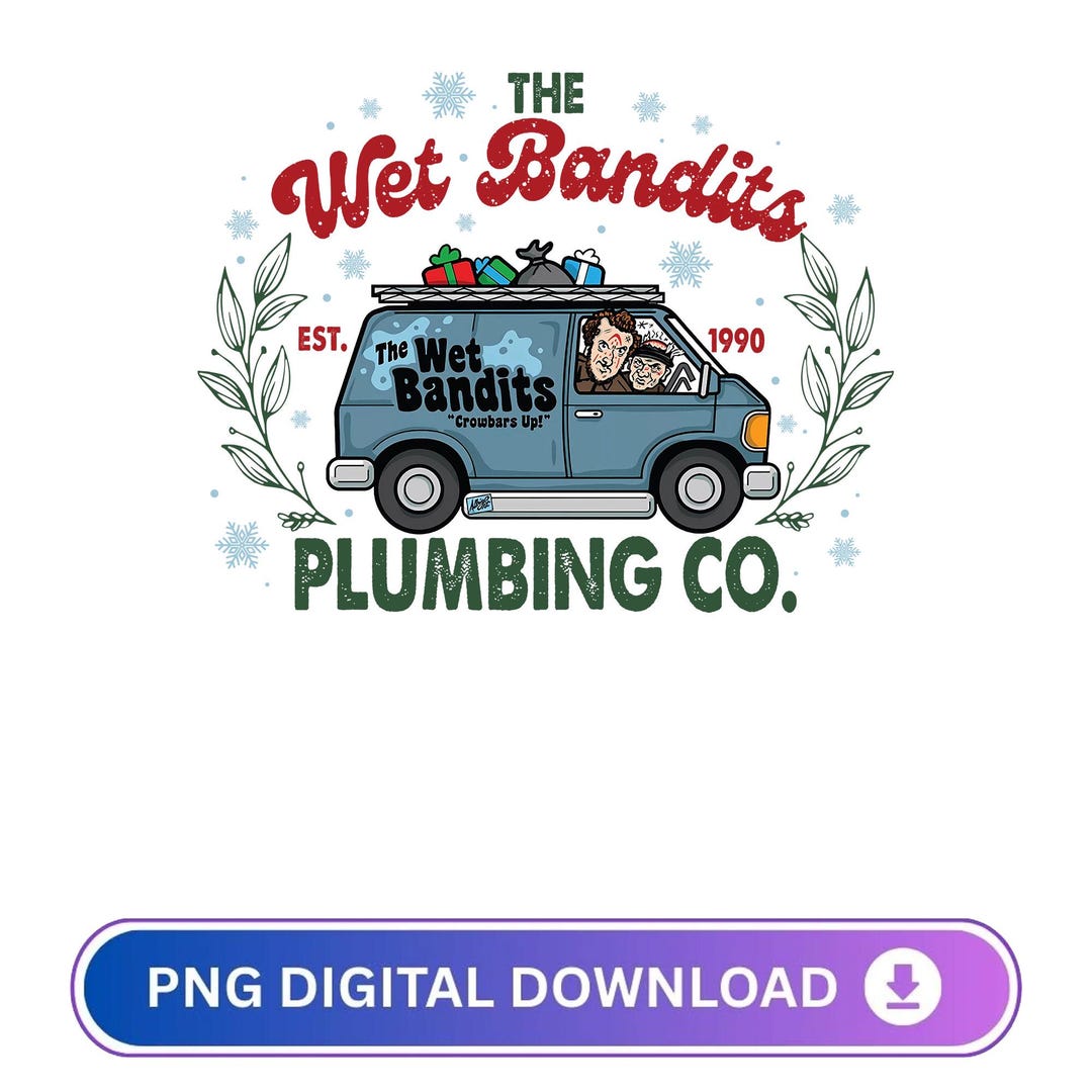 Wet Bandits Plumbing Co PNG, Funny Home Alone Movie Png, Home Alone Van ...