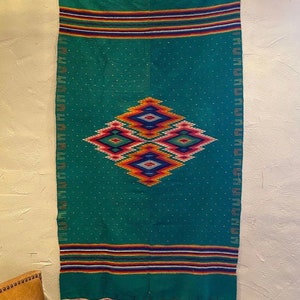 Antique Mexican Saltillo Serape Diamond Aggregate Blanket - Etsy