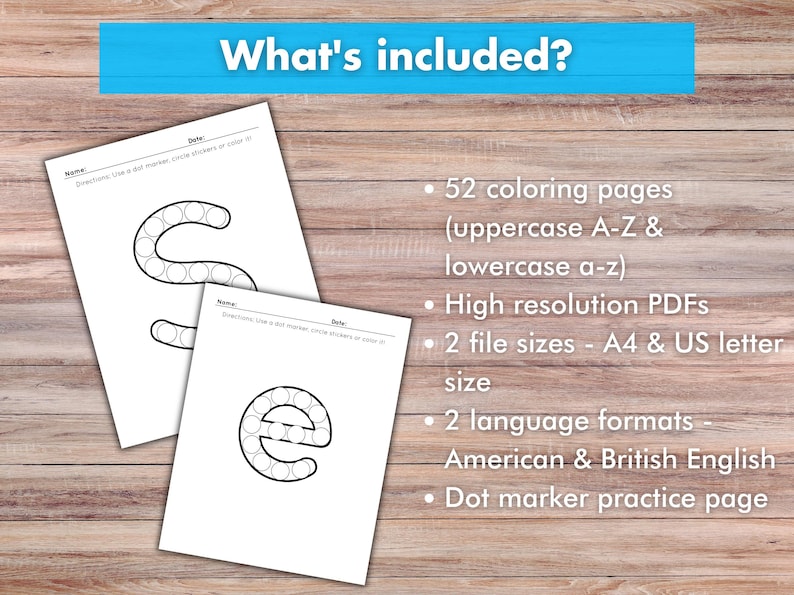 Alphabet Dot Marker Page Bundle, Upper & Lowercase ABC Worksheets for ...