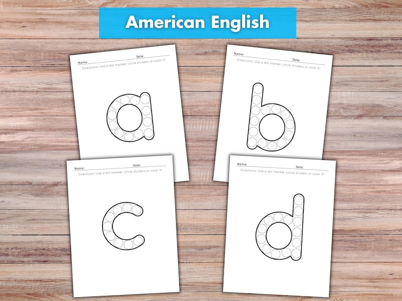 Alphabet Dot Marker Page Bundle, Upper & Lowercase ABC Worksheets for ...