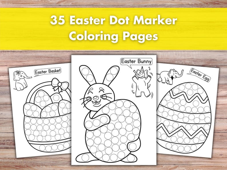 Easter Dot Marker Coloring Pages, Spring Do A Dot Activity for ...