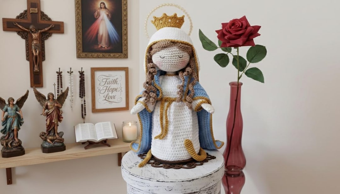 Crochet Virgin Mary Pattern | Amigurumi Religious Doll Pattern ...