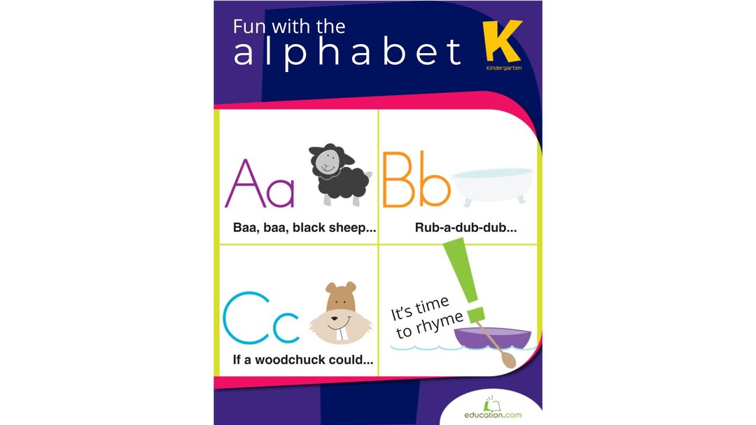 Fun With the Alphabet Workbook, Nursery Rhyme's - Etsy