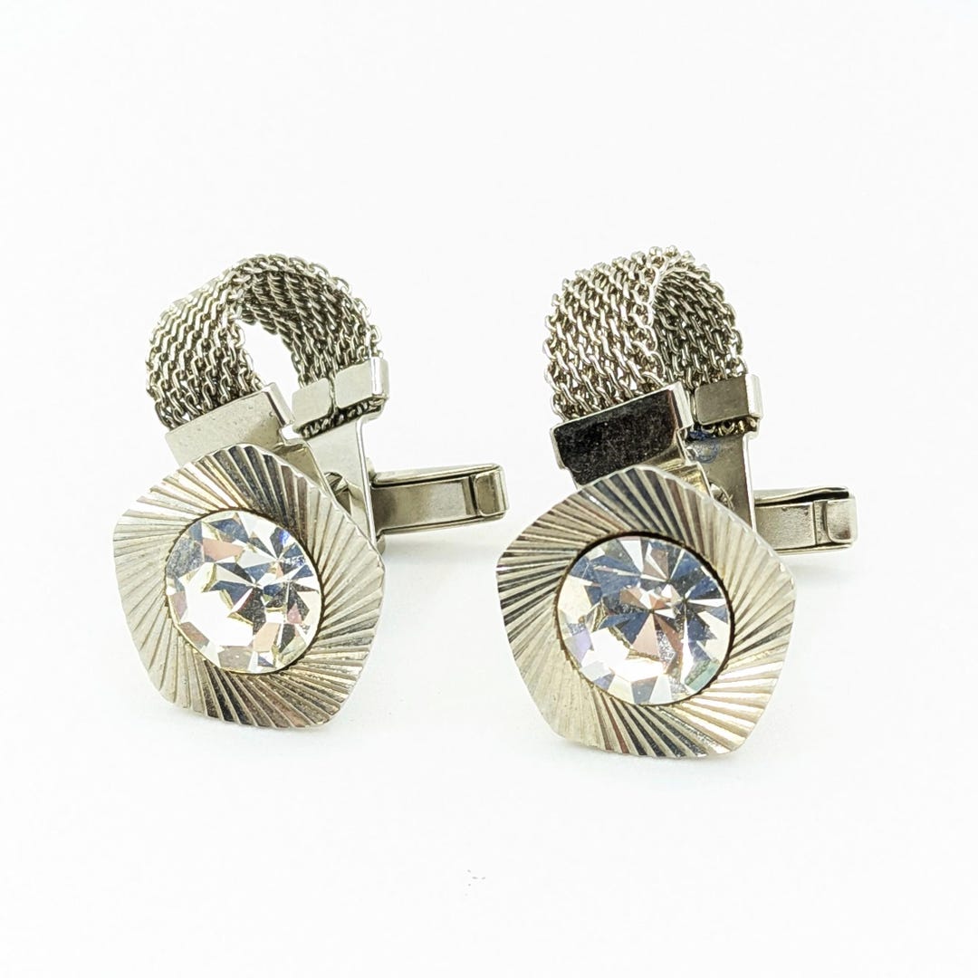 Vintage Luxury Soviet Cufflinks With Bright Inserts Crystal Color ...