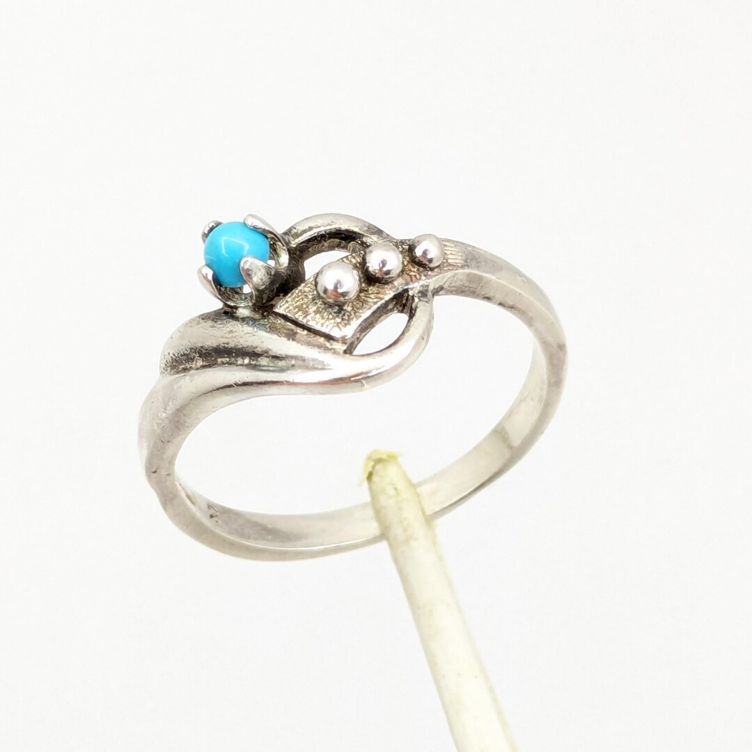 Vintage Soviet RING Silver 925 Stamp Star USSR With Turquoise -size: 8 ...