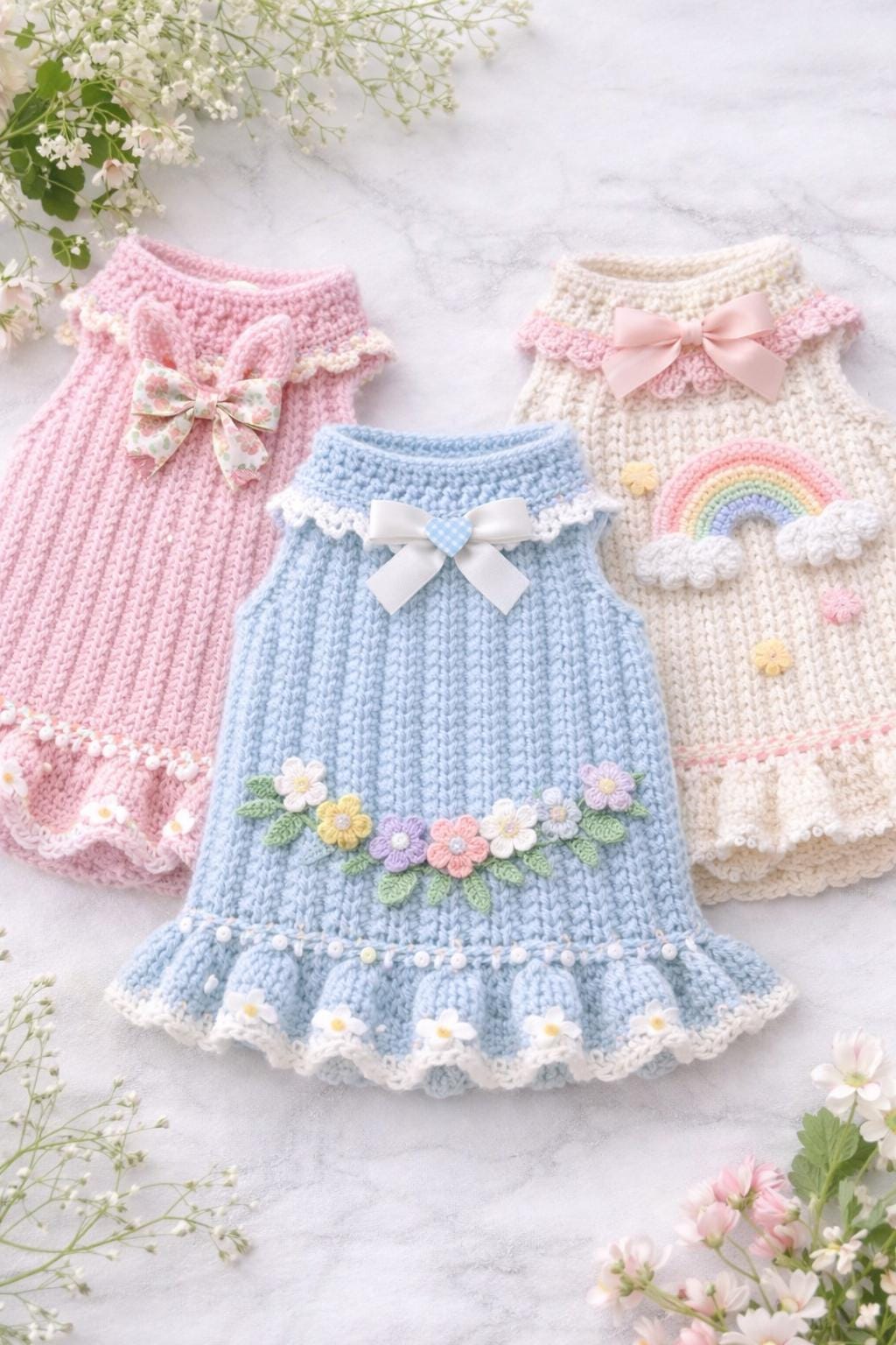 Crochet Puppy Dress Pattern | Pastel Small Dog Outfit (PDF Pattern) - Etsy