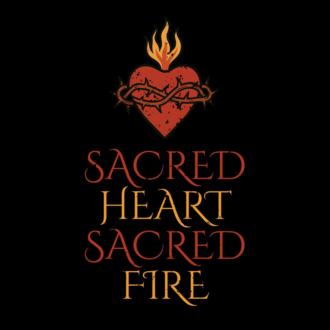 Sacred Heart Sacred Fire Poster - Etsy