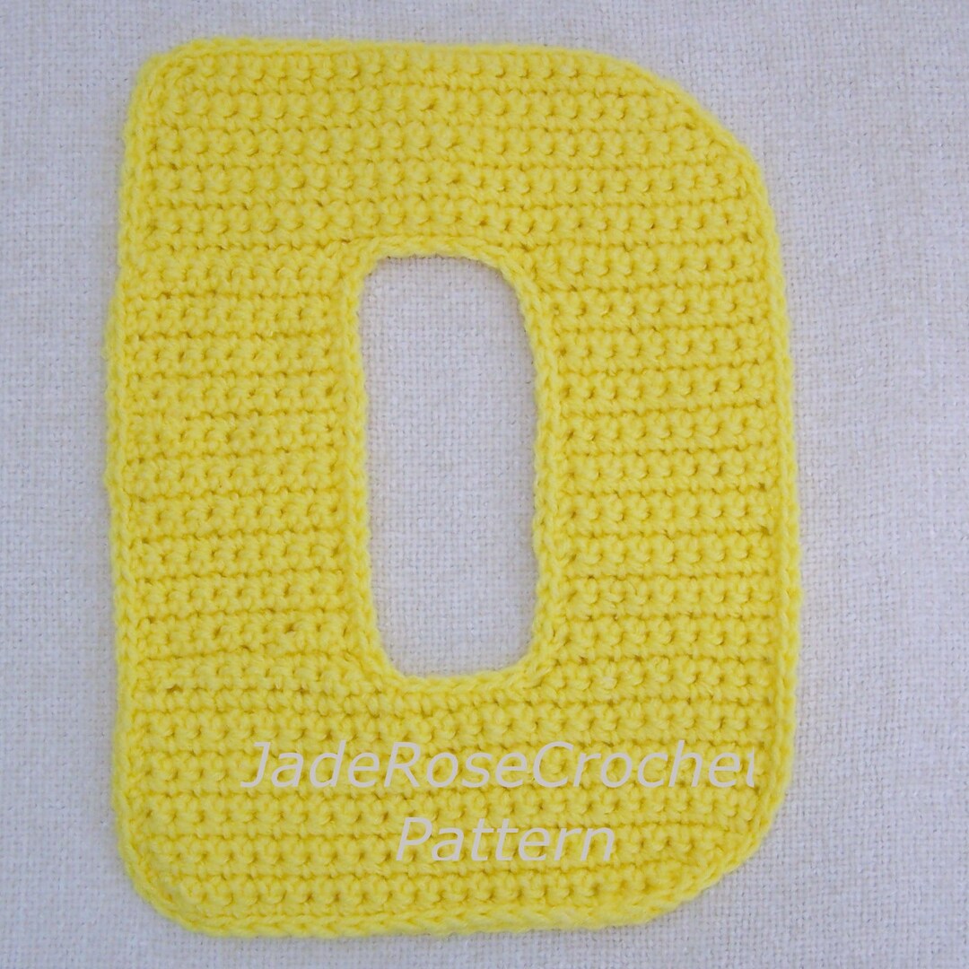 Crochet Letters Patterns, Letter D, 3D Accent Pillow, Alphabet Applique ...