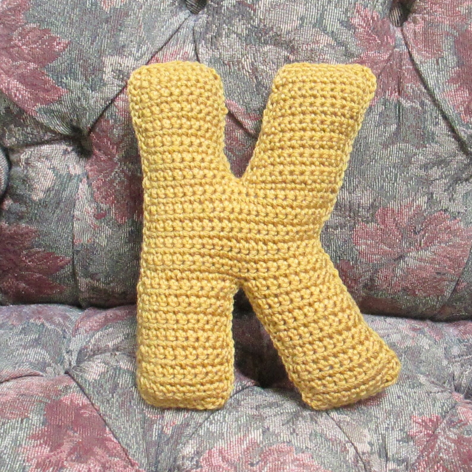 Crochet Alphabet Pattern Letter K 3D Accent Pillow Alphabet - Etsy