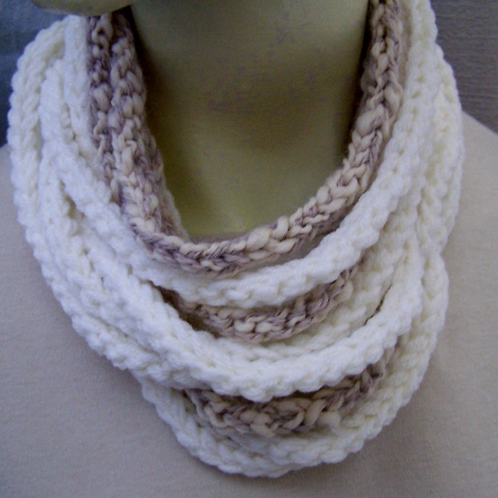 Crochet Scarf Pattern Rope Scarf Crochet Pattern Rope Cowl - Etsy