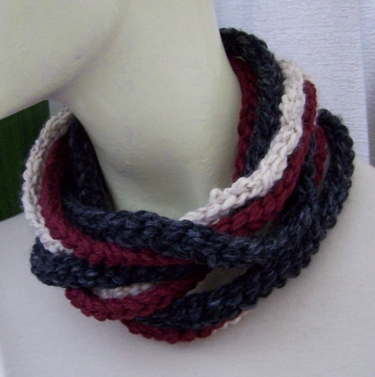 Crochet Scarf Pattern Rope Scarf Crochet Pattern Rope Cowl - Etsy