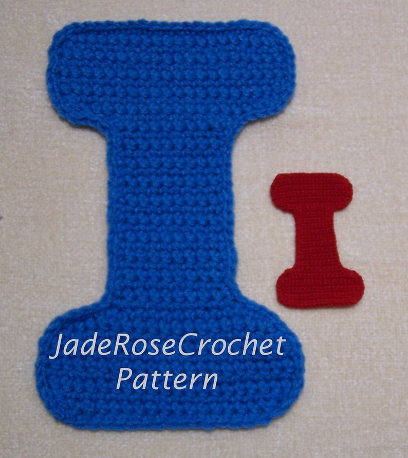 Crochet Letters Patterns 3D Accent Pillow Capital I Alphabet - Etsy