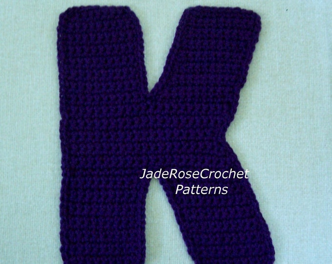 Crochet Alphabet Pattern Letter K 3D Accent Pillow Alphabet - Etsy