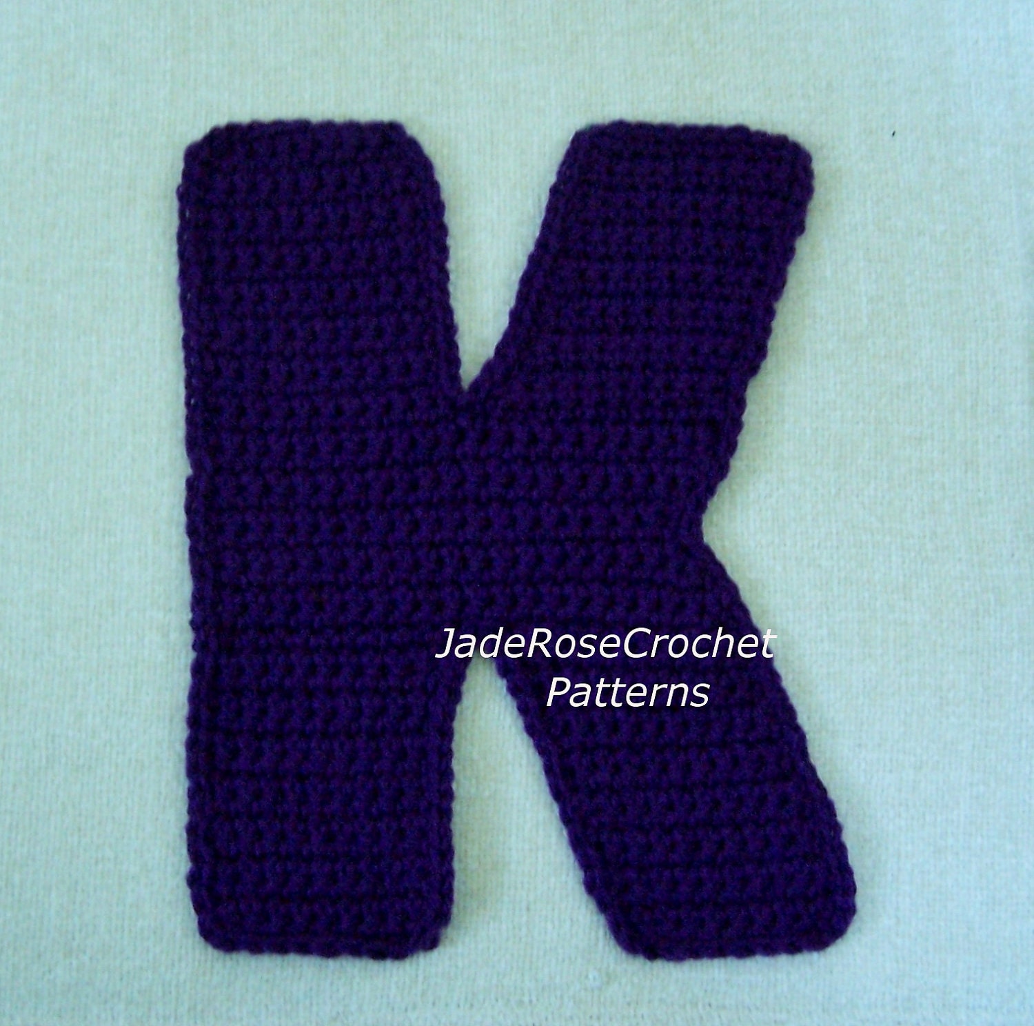 Crochet Alphabet Pattern Letter K 3D Accent Pillow Alphabet - Etsy