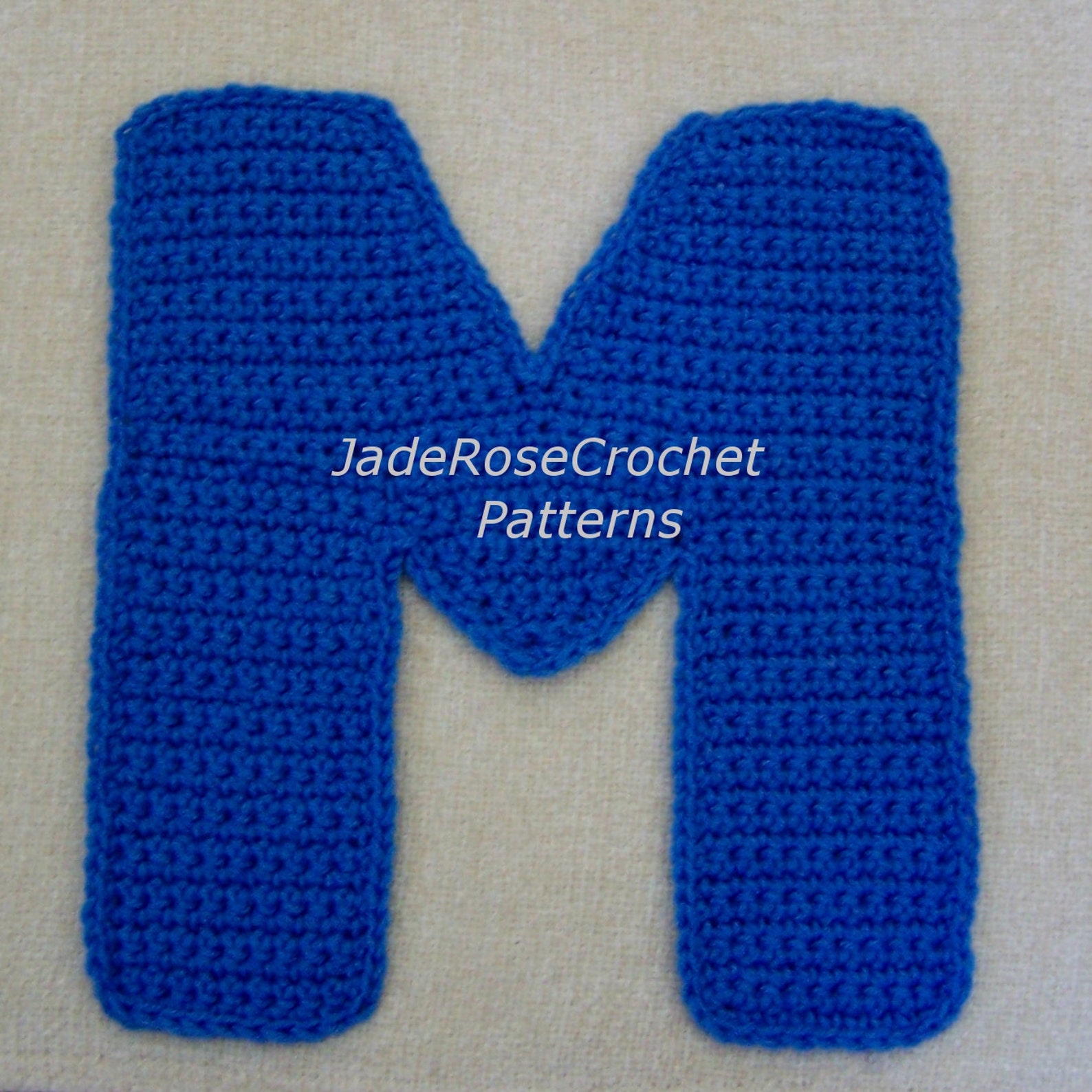 Crochet Letter Patterns M Appliques and 3D Accent Pillows in 5 - Etsy