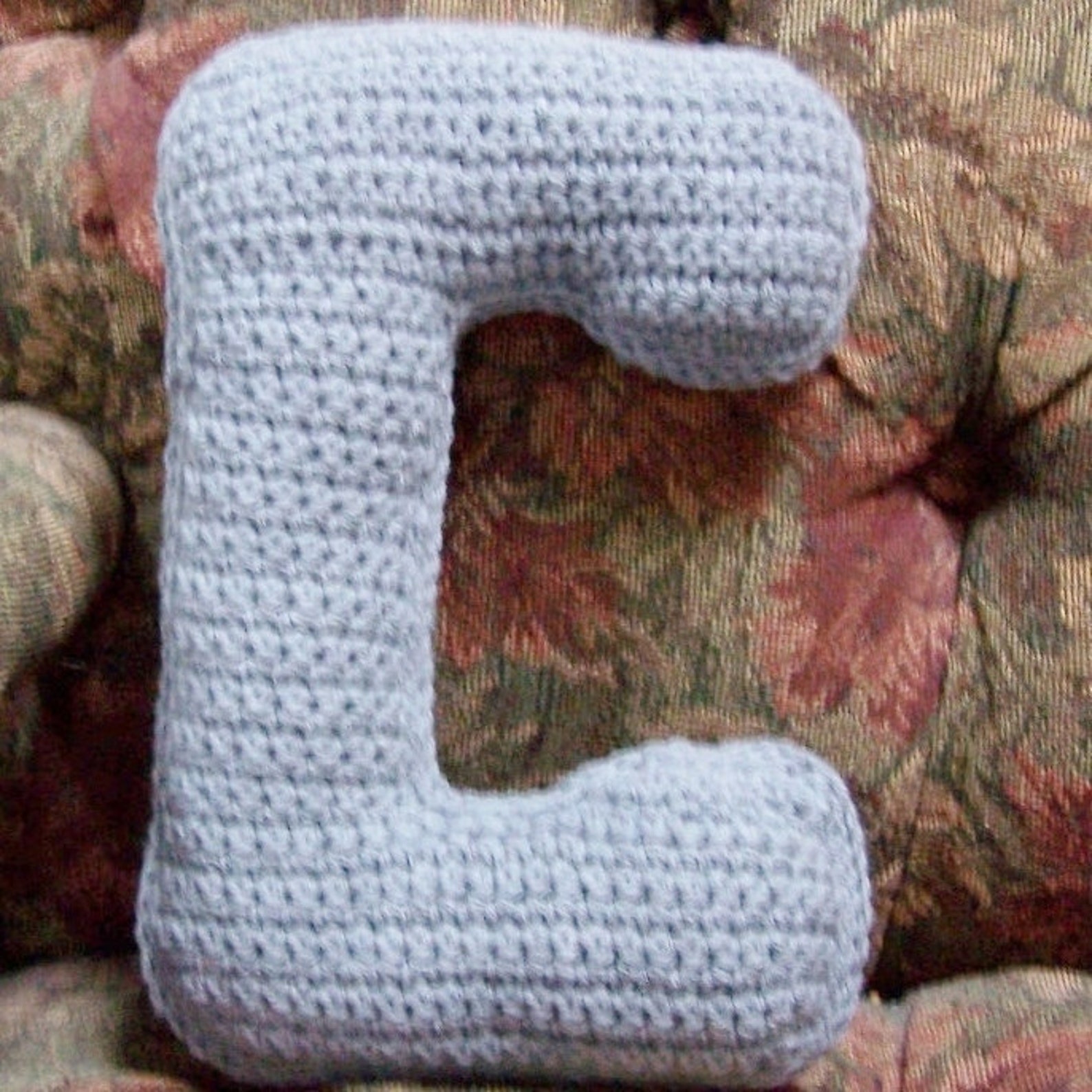 Crochet Letter C Pattern 3D Pillows 5 Sizes Appliques - Etsy
